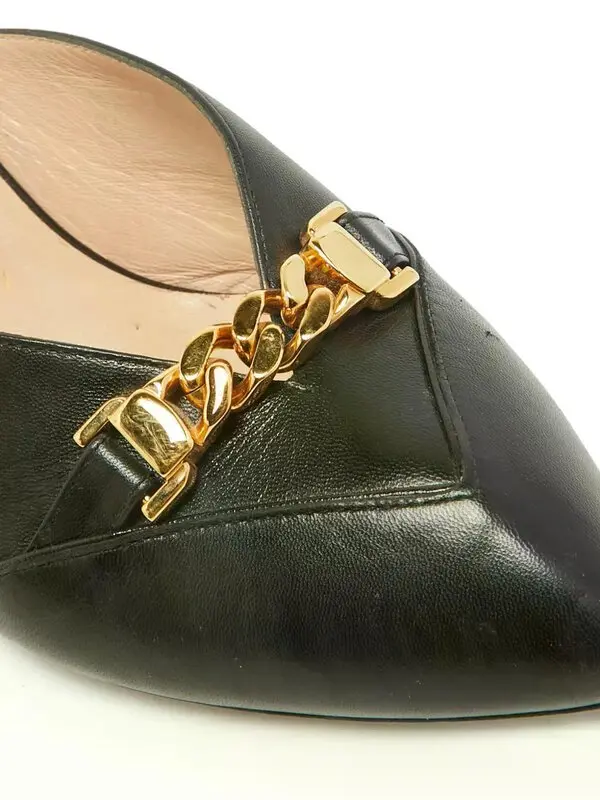 Gucci Sylvie Chain Detail Heeled Mules