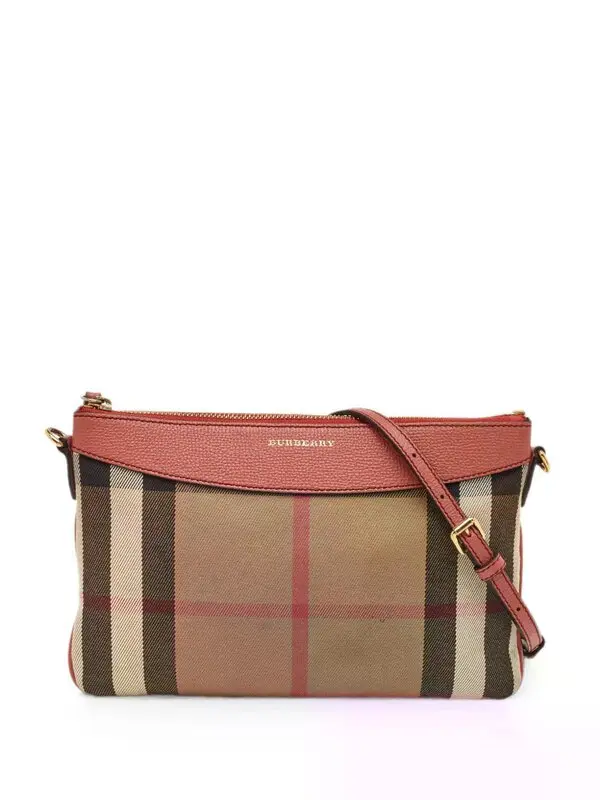 Burberry Nova Check Crossbody Bag - Brown
