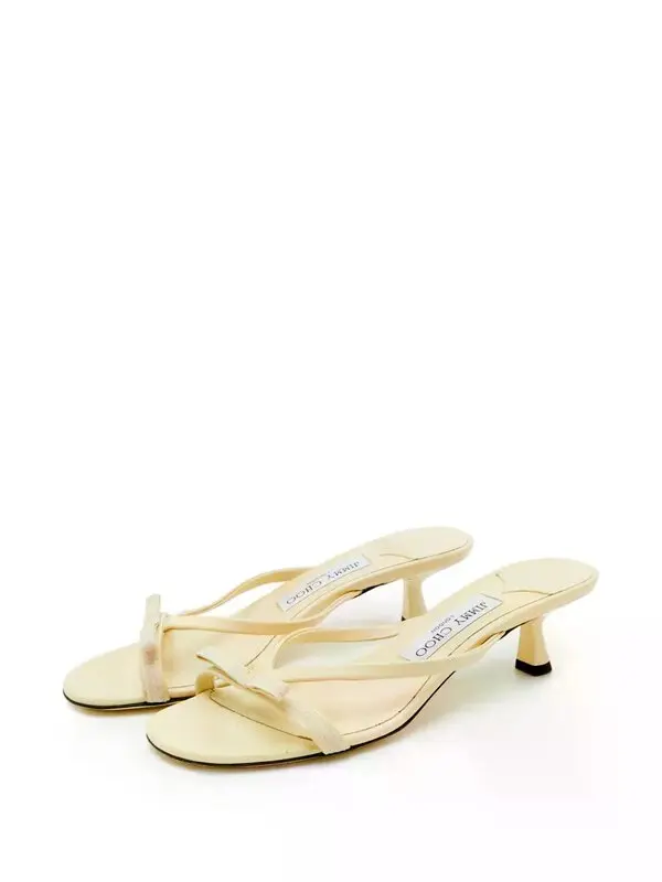 JIMMY CHOO Ciela Bow Detail Kitten Heel Sandals