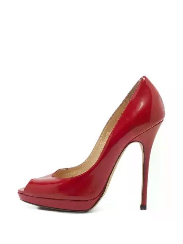 JIMMY CHOO Quiet Peep-toe Pumps - Red