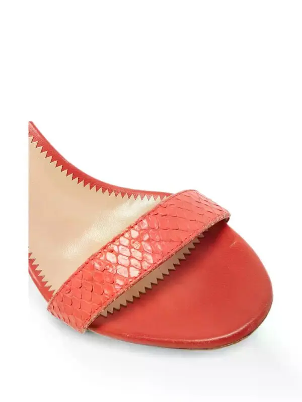 GIUSEPPE ZANOTTI Neyla Snakeskin-effect Ankle-strap Sandals