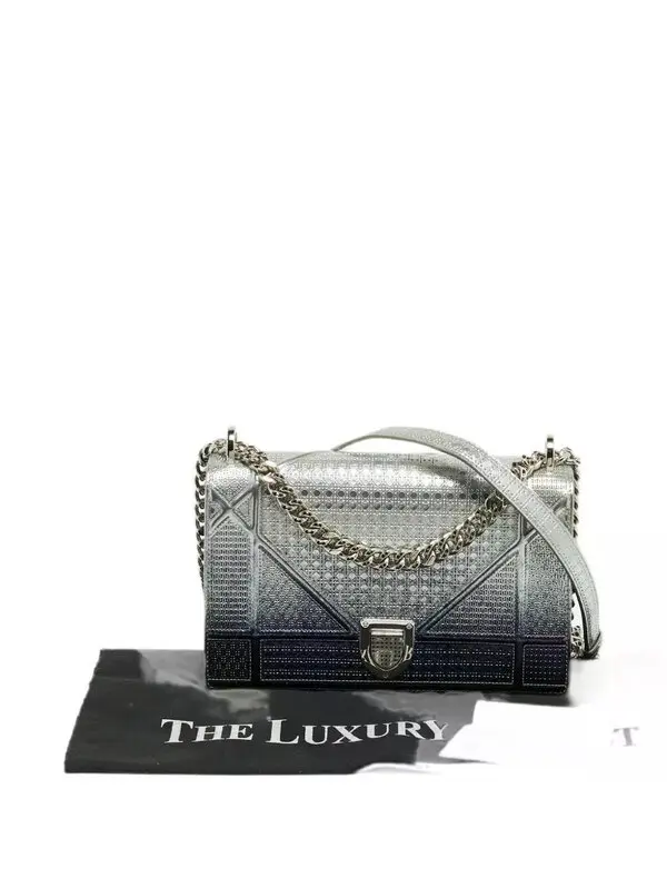 Dior 2016 Medium Diorama Microcannage Shoulder Bag