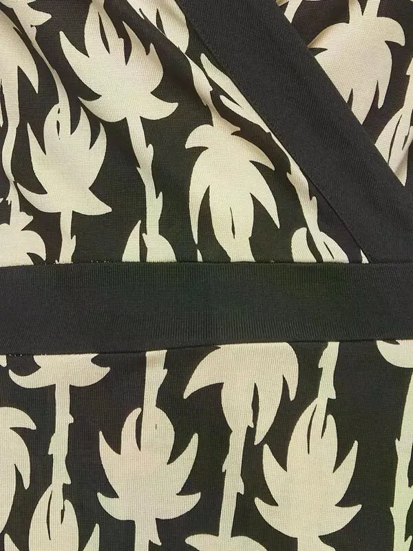 Diane Von Furstenberg Palm-print Wrap Midi Dress
