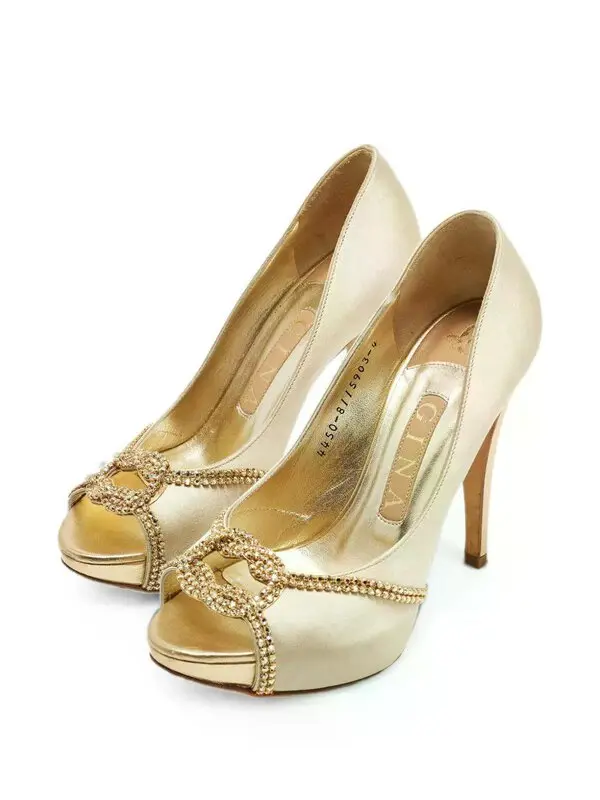 GINA Crystal-embellished Platform Pumps