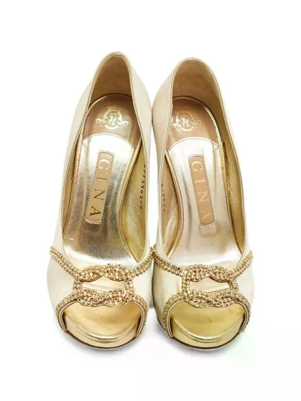 GINA Crystal-embellished Platform Pumps
