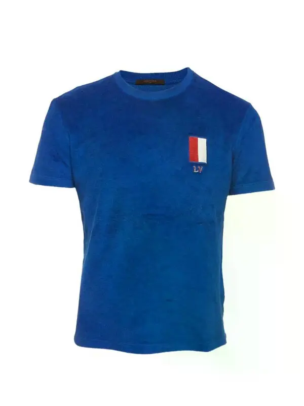 LOUIS VUITTON France Flag Embroidered Terry T-shirt - Blue
