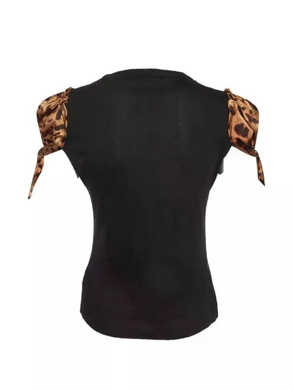 Dolce & Gabbana Leopard-print Bow-detail Top