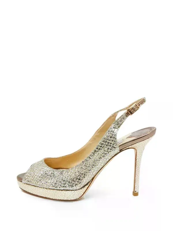 JIMMY CHOO Nova Peep-toe Heeled Pumps - Gold