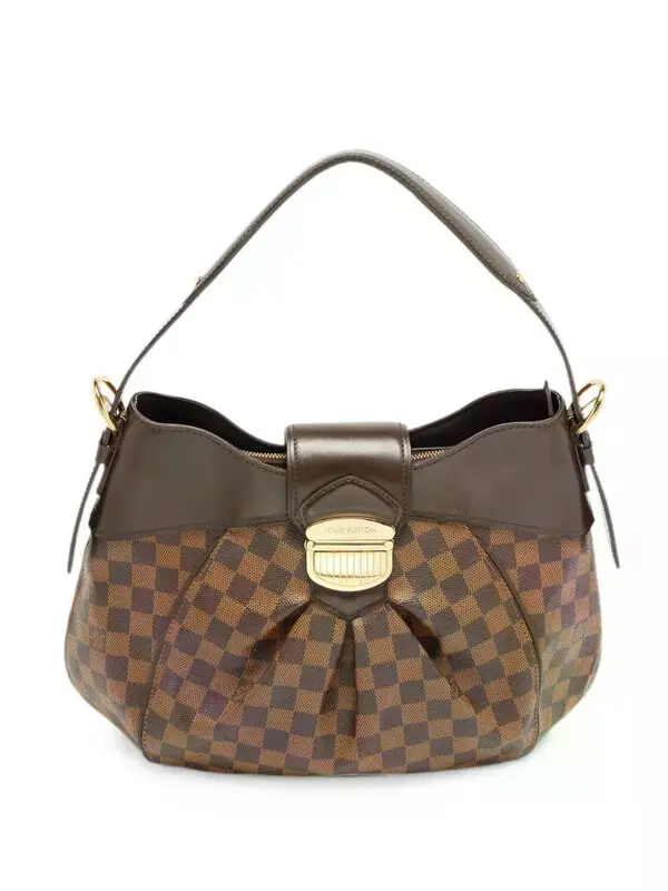 LOUIS VUITTON 2012 Mm Sistina Damier Ebene Handbag - Brown