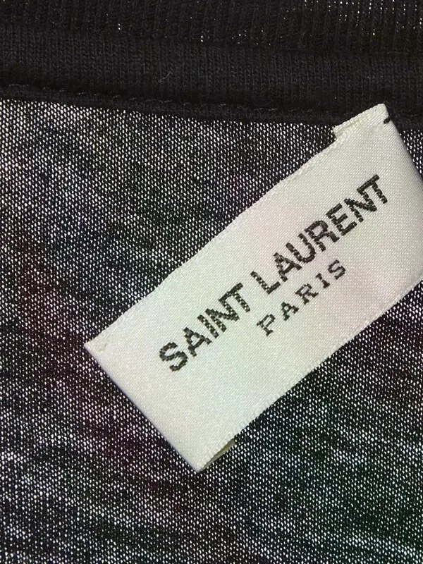 Saint Laurent Logo-embroidered Crew-neck T-shirt