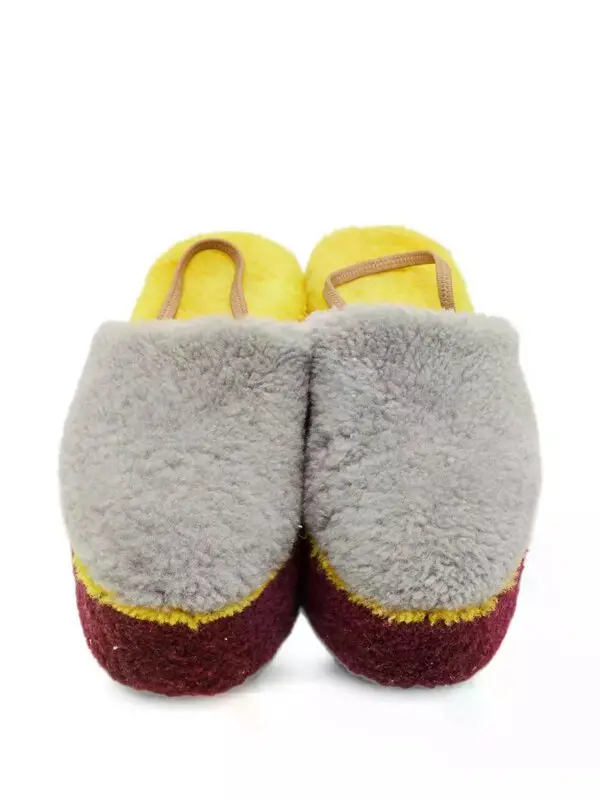 Fendi Shearling Platform Mules