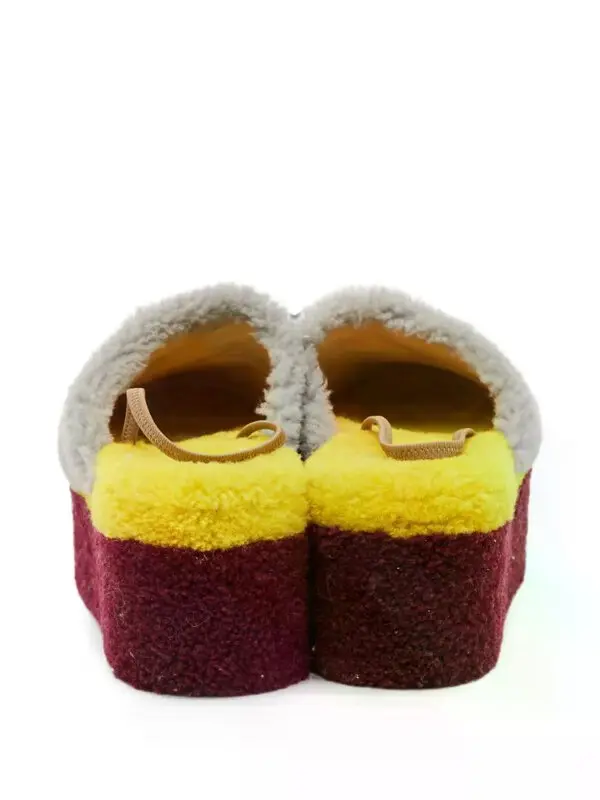 Fendi Shearling Platform Mules