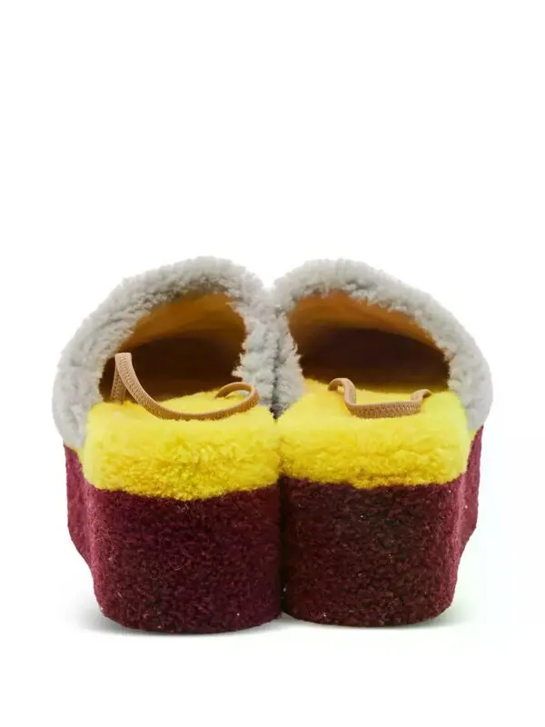 Fendi Shearling Platform Mules