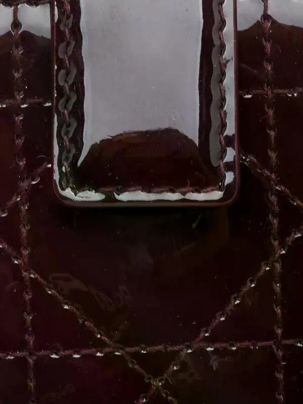 Dior 2021 Gusset Cannage Patent Leather Card Holder