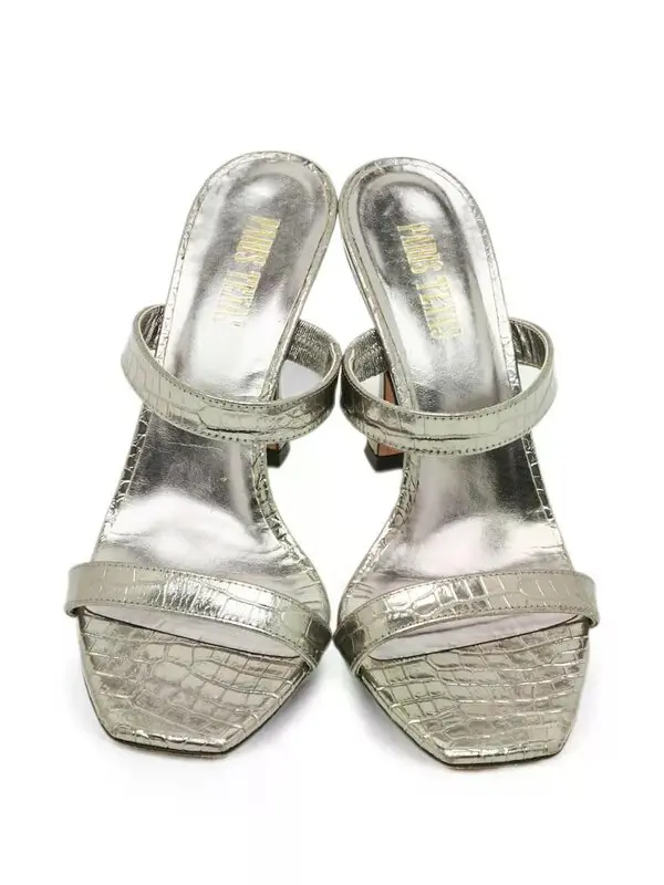 Paris Texas Croc-embossed Open-toe Sandals