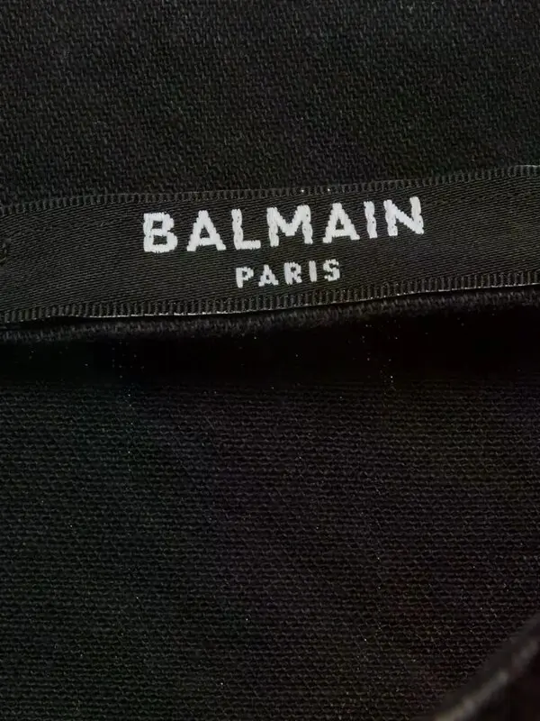 Balmain Button-detail Denim Mini Skirt
