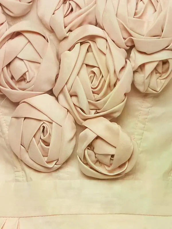 Elisabetta Franchi Rose-appliqué Gabardine Dress