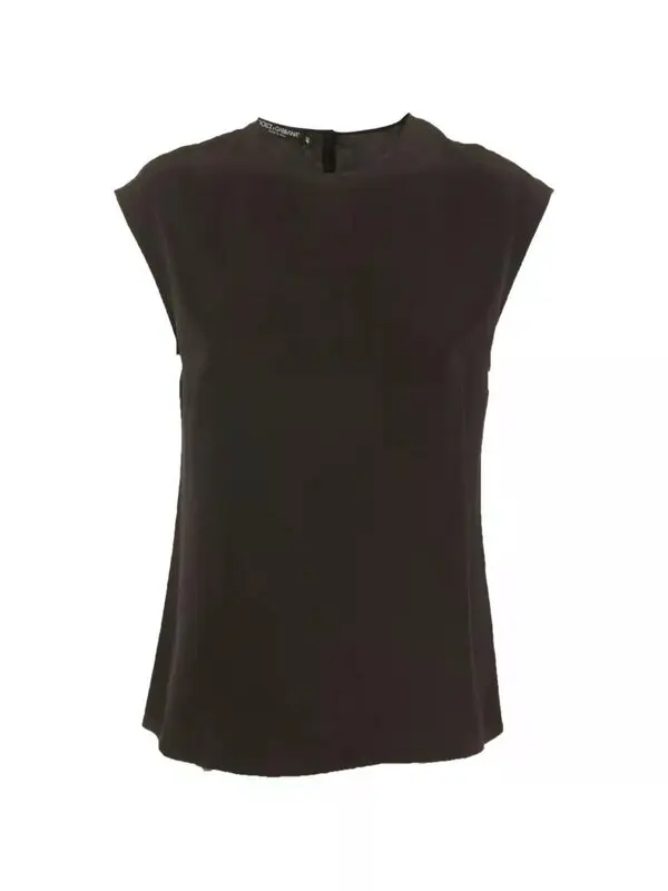 Dolce & Gabbana Button-detail Silk Top - Brown