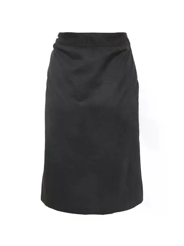 Versace Embroidered Pencil Midi Skirt