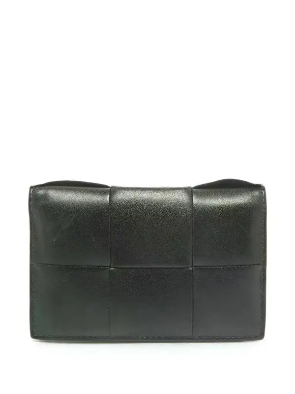 Bottega Veneta Cassette Intrecciato-leather Card Holder - Black
