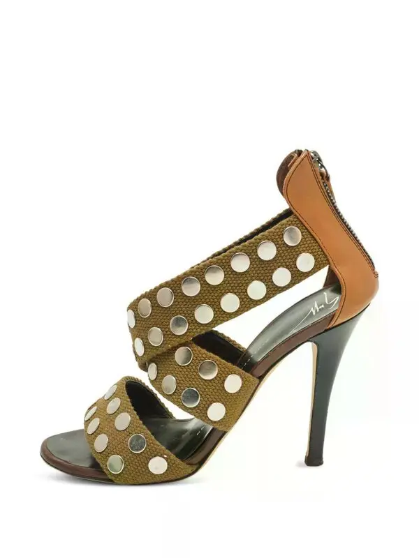 GIUSEPPE ZANOTTI Studded Strappy Sandals - Green