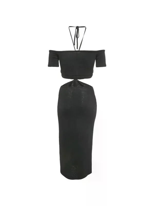 Cult Gaia Halterneck Cut-out Knit Midi Dress