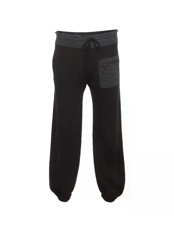 Balenciaga Drawstring Jersey Track Pants - Black