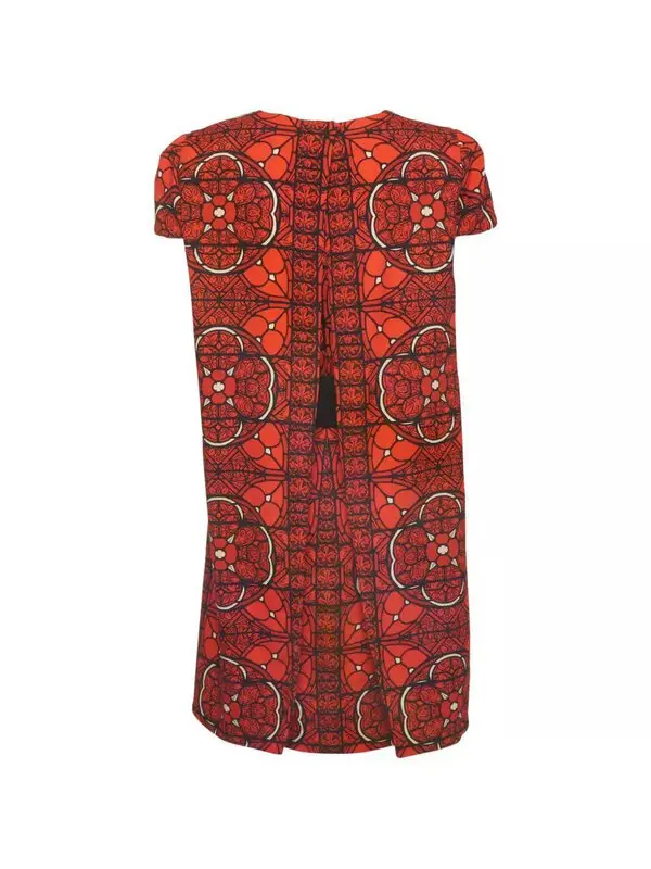 Alexander McQueen Mini Kaleidoscope-print Belted Dress - Red