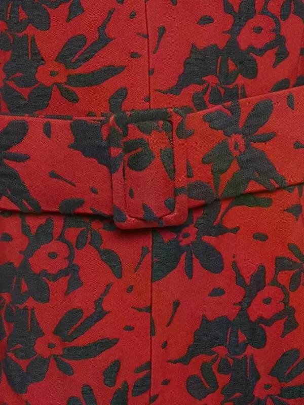 Carolina Herrera Floral Jacquard Belted Mini Dress