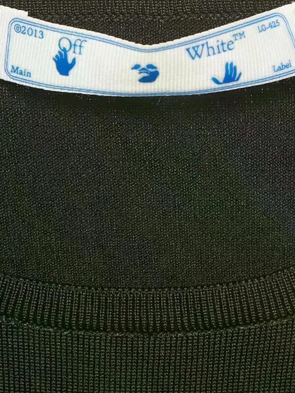 Off-White Rib Knit Back-open Top