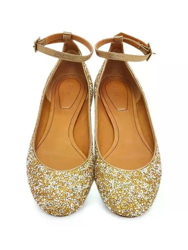 Chloé Glitter-detail Ballet Flats