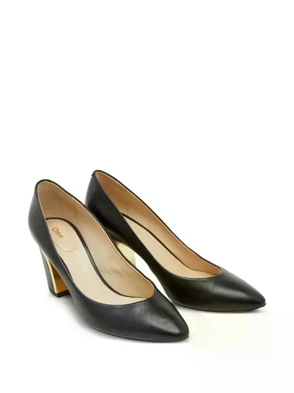 Chloé Pointed Toe Block Heel Pumps