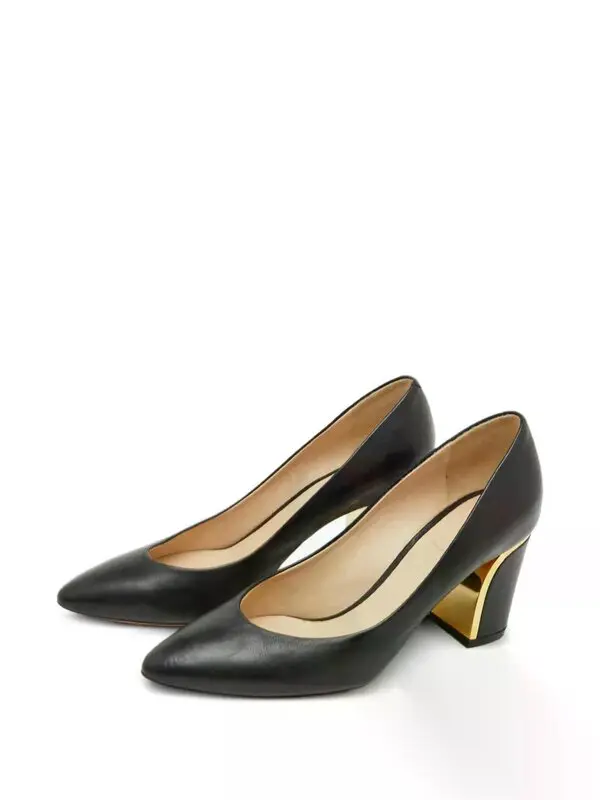 Chloé Pointed Toe Block Heel Pumps