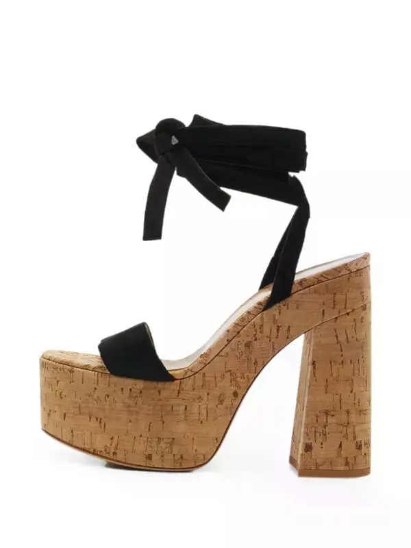 GIANVITO ROSSI Cork Platform Sandals
