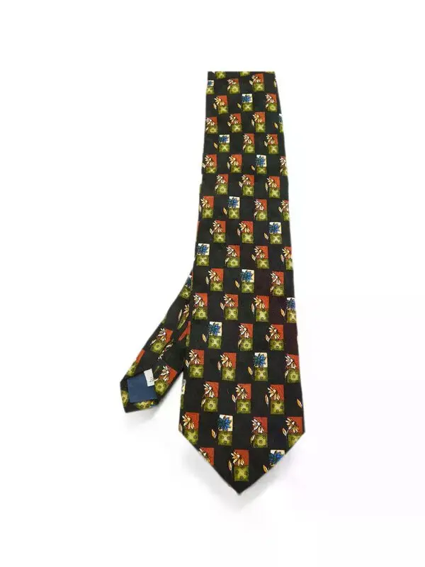 Givenchy Geometric Floral-print Tie