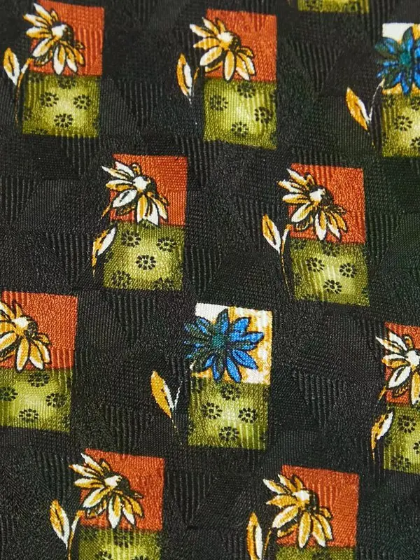 Givenchy Geometric Floral-print Tie