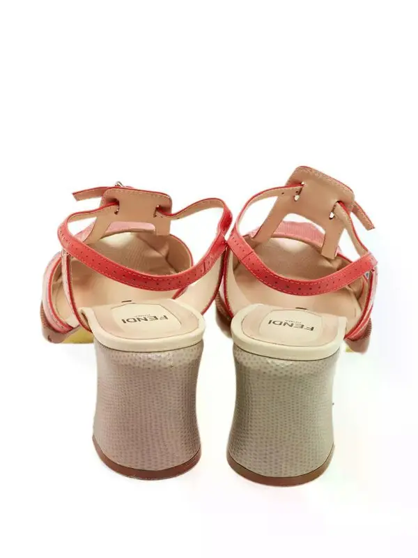 Fendi Chameleon Lizard-embossed Sandals