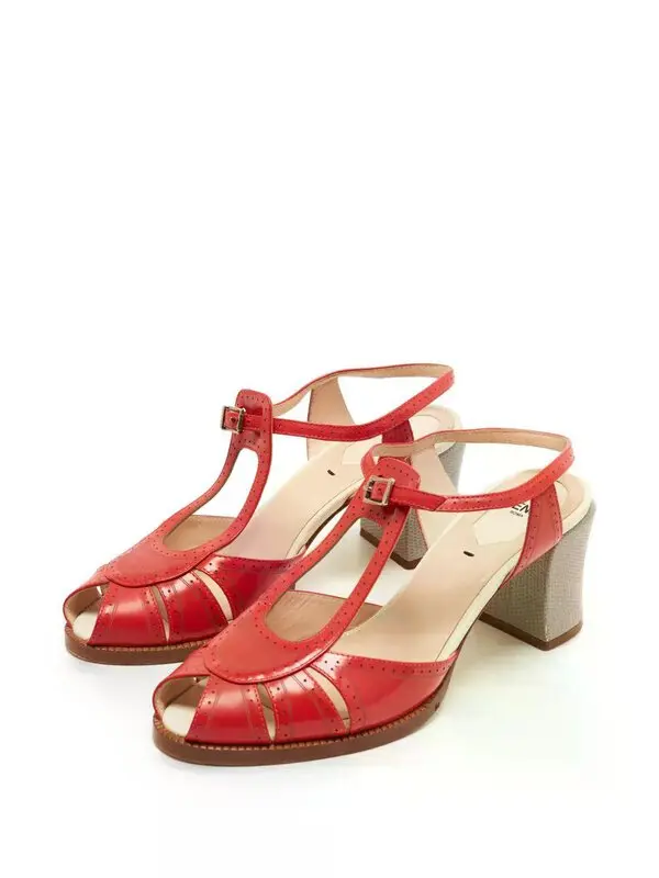 Fendi Chameleon Lizard-embossed Sandals