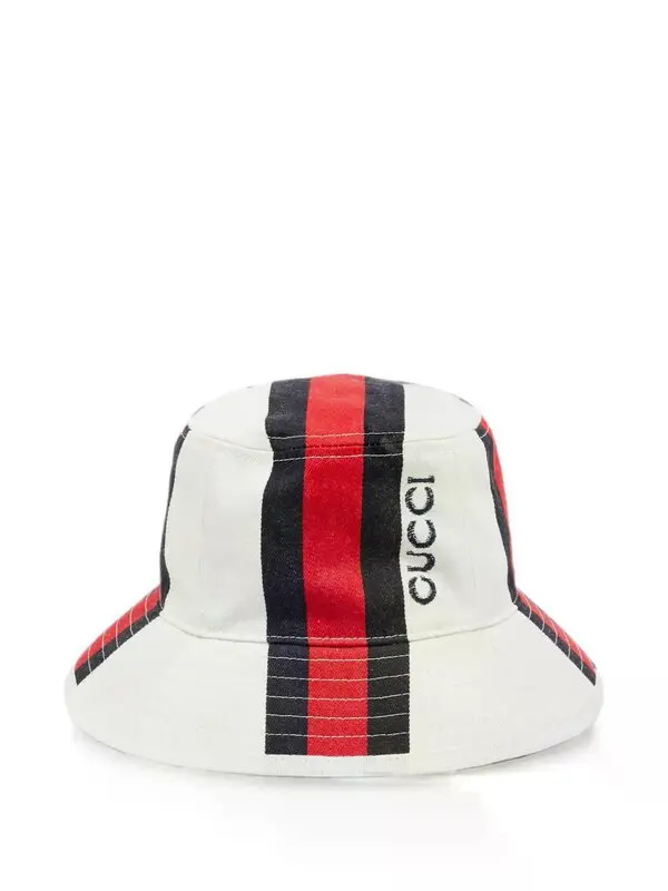Gucci Web Stripe Bucket Hat - Neutrals