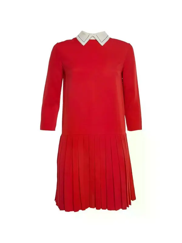Dior Pleated Crepe Mini Dress
