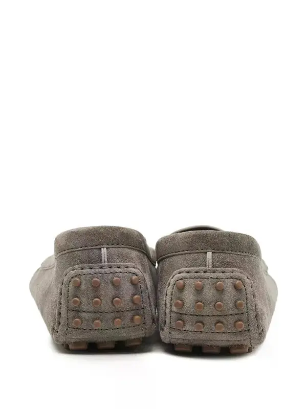 Brunello Cucinelli Monile Embellished Calf Suede Slip-on Loafers