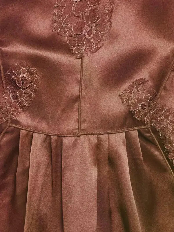 Dolce & Gabbana Lace-detail Satin Top
