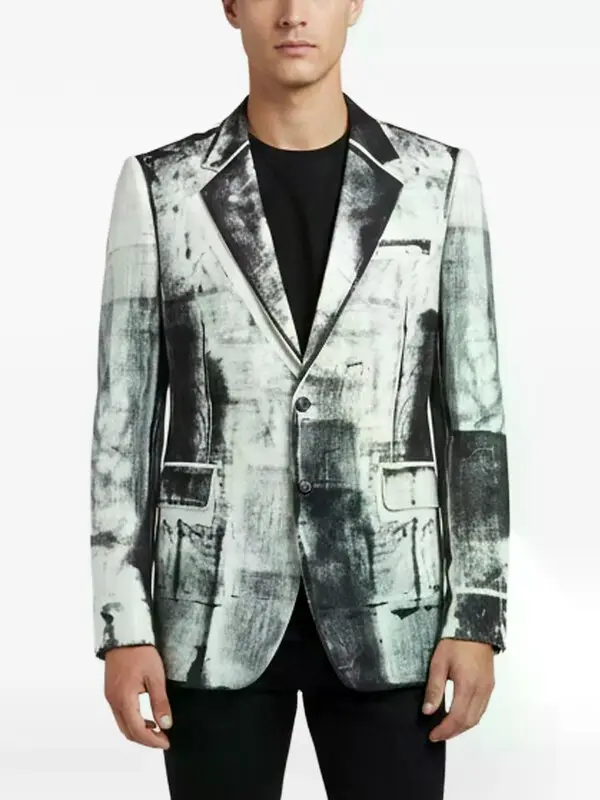 Alexander McQueen Trompe-l'oeil Single-breasted Blazer - Black