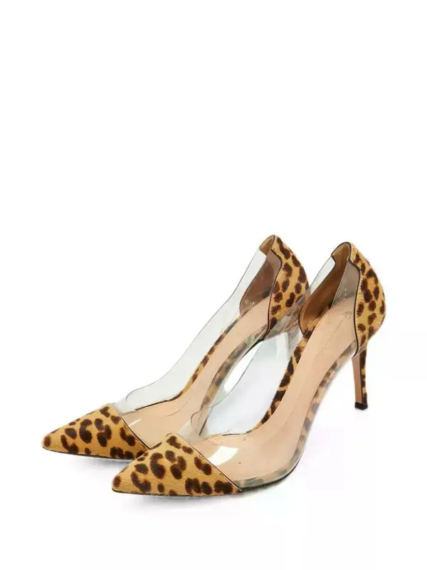 GIANVITO ROSSI Plexi Leopard-print Pumps