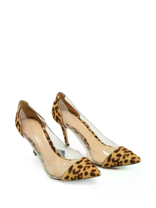 GIANVITO ROSSI Plexi Leopard-print Pumps