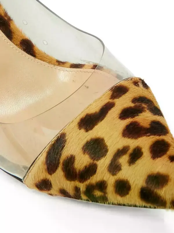 GIANVITO ROSSI Plexi Leopard-print Pumps