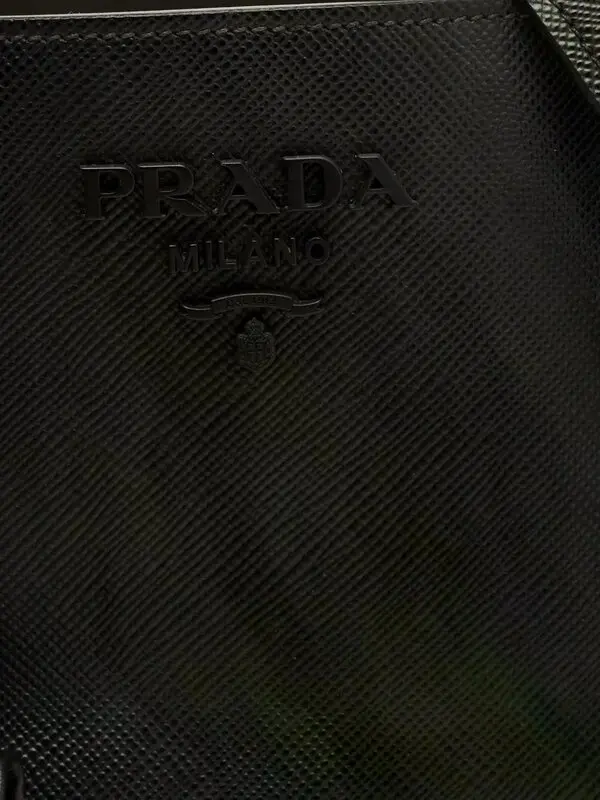 Prada Medium Saffiano Leather Tote Bag - Black