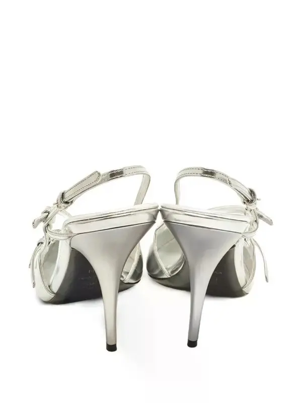 Miu Miu Tone Leather Multi-buckle Slingback Pumps