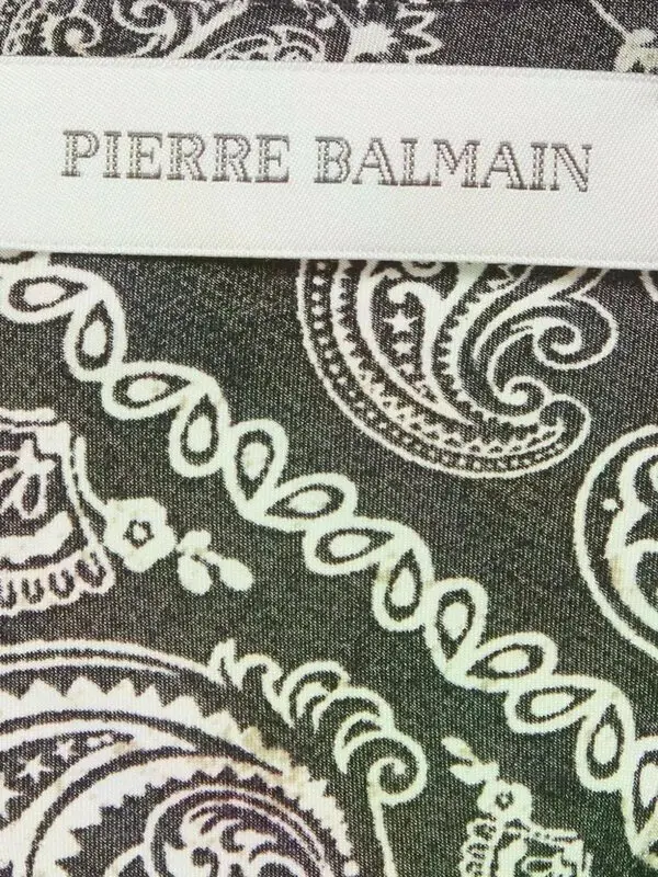 Pierre Balmain Paisley Print Sleeveless Blouse