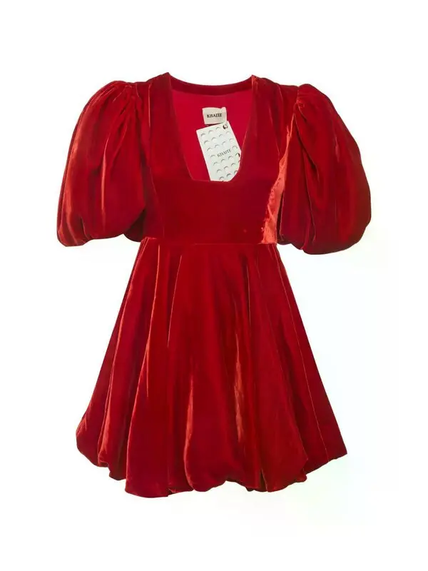 Khaite Leona Puff-sleeve Mini Dress